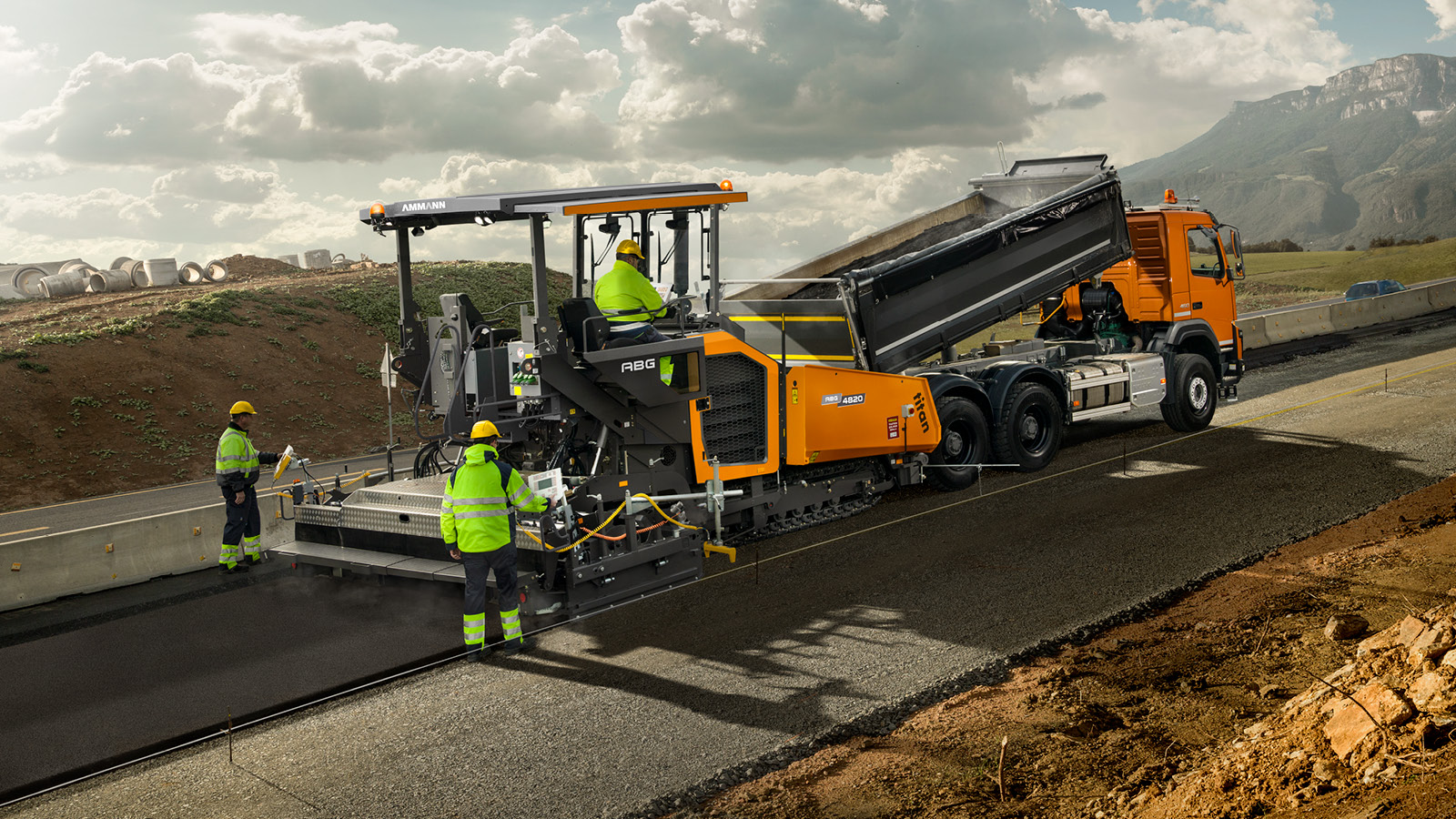 Swecon Road Team - support för asfaltläggare och vältar i väganläggning